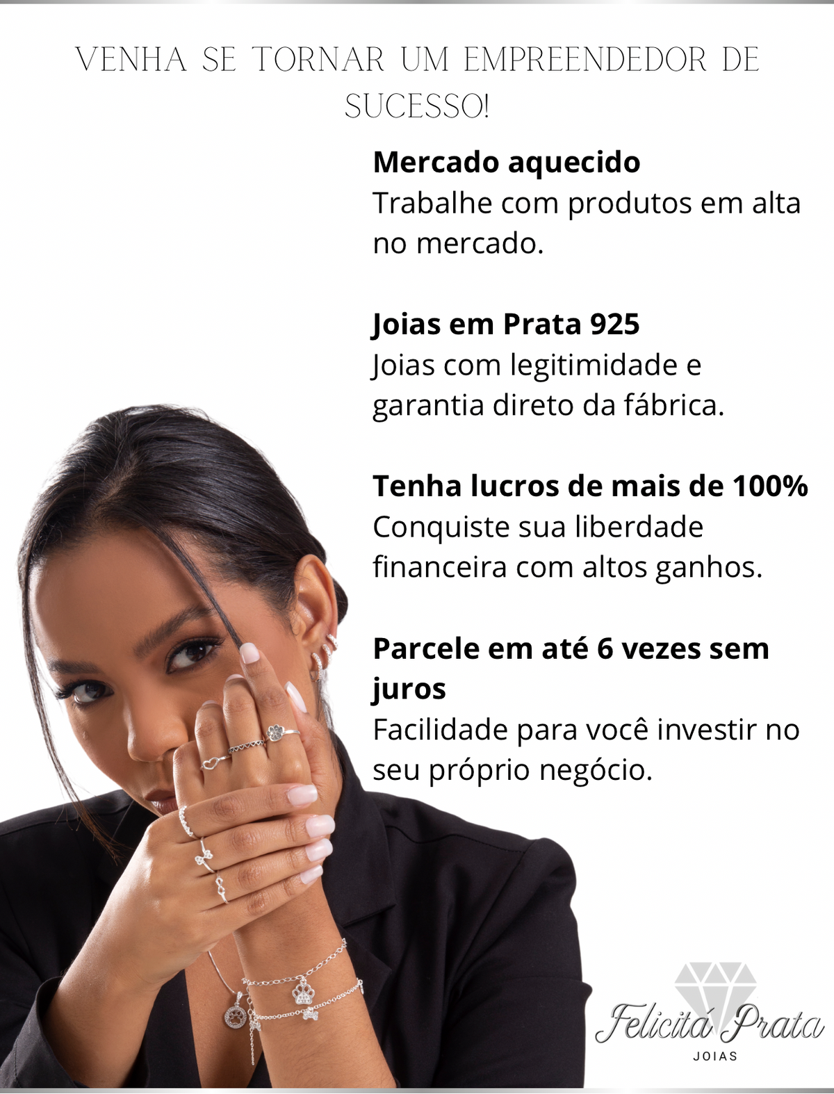 Felicitá Prata | Joias de Prata 925 no Atacado e Alto Atacado